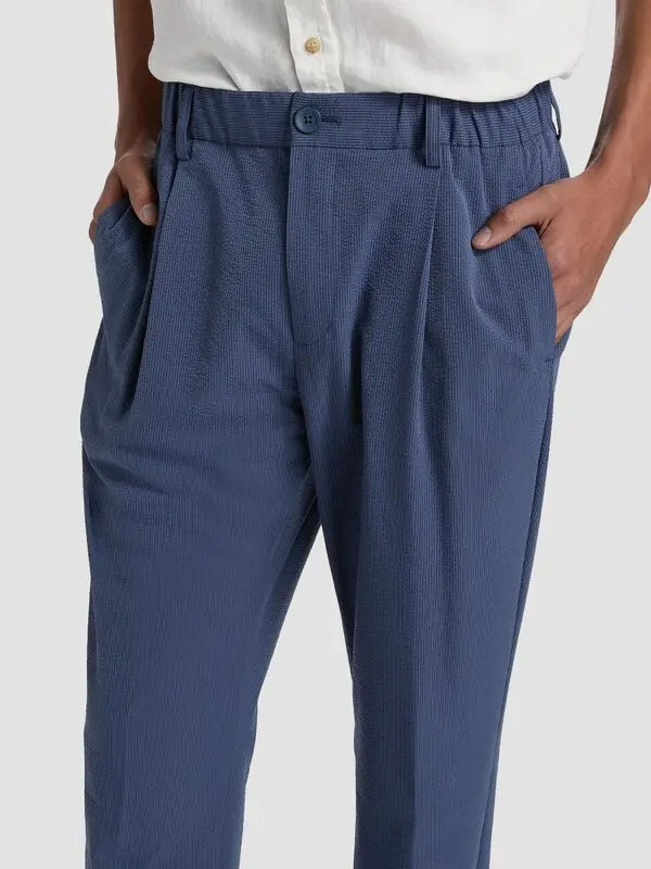Herno Seersucker Pleat-front Pants