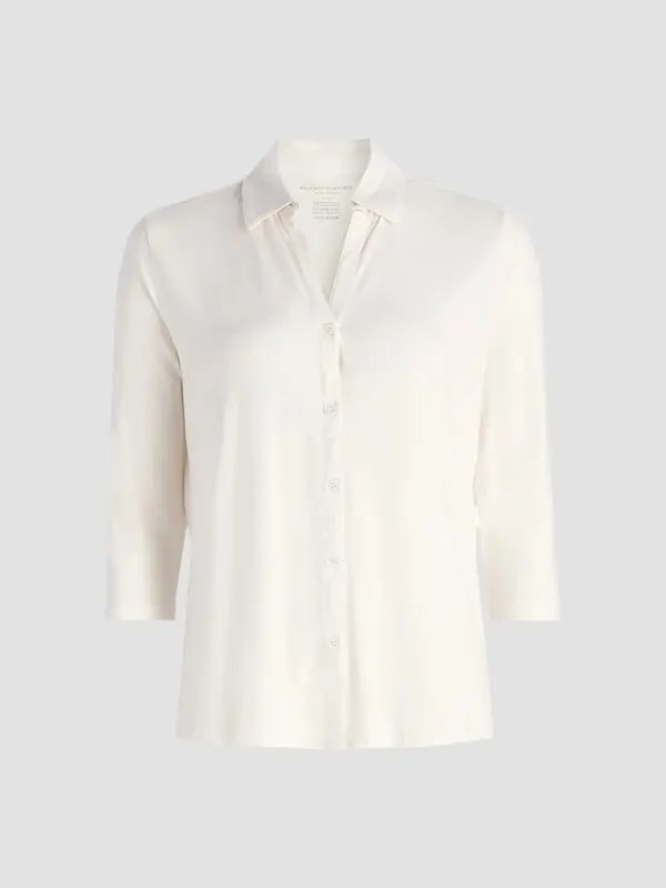 Majestic Filatures Soft Touch Semi-relaxed Shirt - Cream