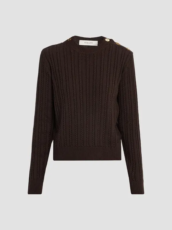 GOLDEN GOOSE Journey Ofra Cable-knit Sweater - Brown