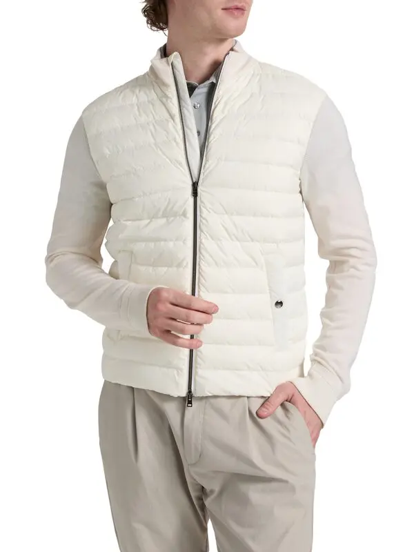 Herno Wool & Silk Quilted Bomber Jacker
