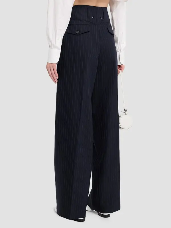 GOLDEN GOOSE Journey Pinstripe Wool Pants