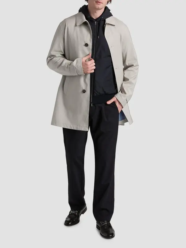 Herno Storm System Virgin Wool Trench Coat