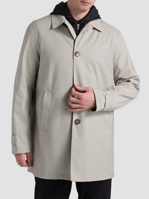 Herno Storm System Virgin Wool Trench Coat