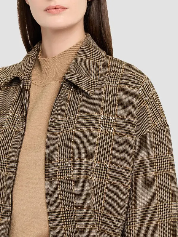 GOLDEN GOOSE Journey Plaid Wool Bomber Jacket