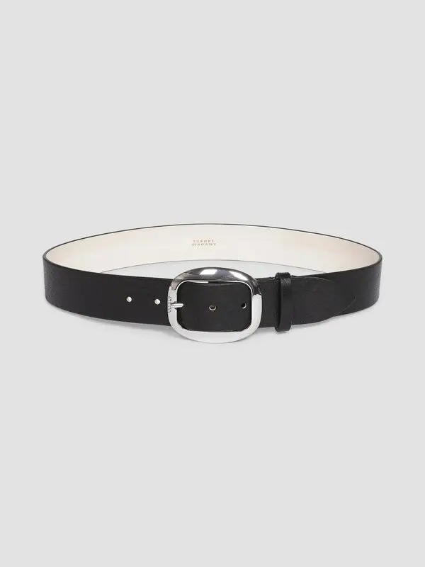 Isabel Marant Étoile Dara Leather Belt - Black Silver