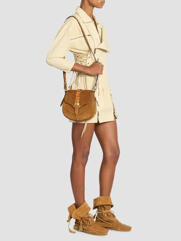 Isabel Marant Étoile Small Altay Suede Crossbody Bag - Cognac
