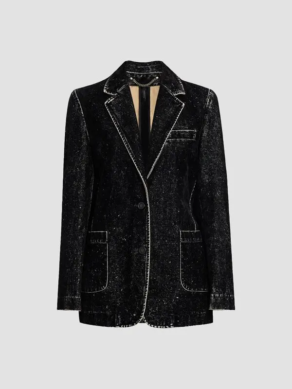 GOLDEN GOOSE Journey Velvet-effect Jacket - Black