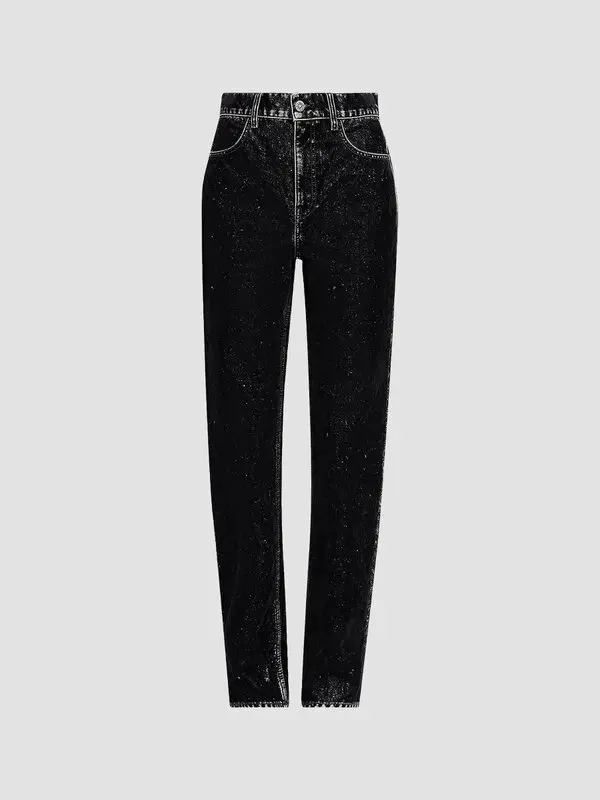 GOLDEN GOOSE Journey Velvet-effect High-rise Straight-leg Jeans