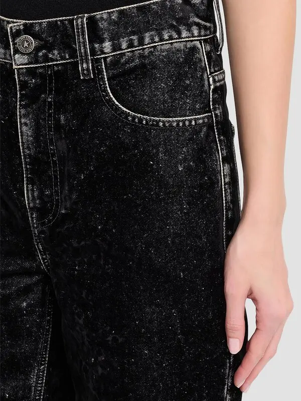 GOLDEN GOOSE Journey Velvet-effect High-rise Straight-leg Jeans