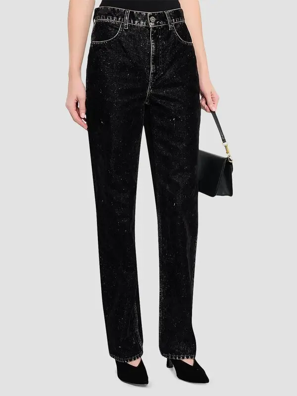 GOLDEN GOOSE Journey Velvet-effect High-rise Straight-leg Jeans
