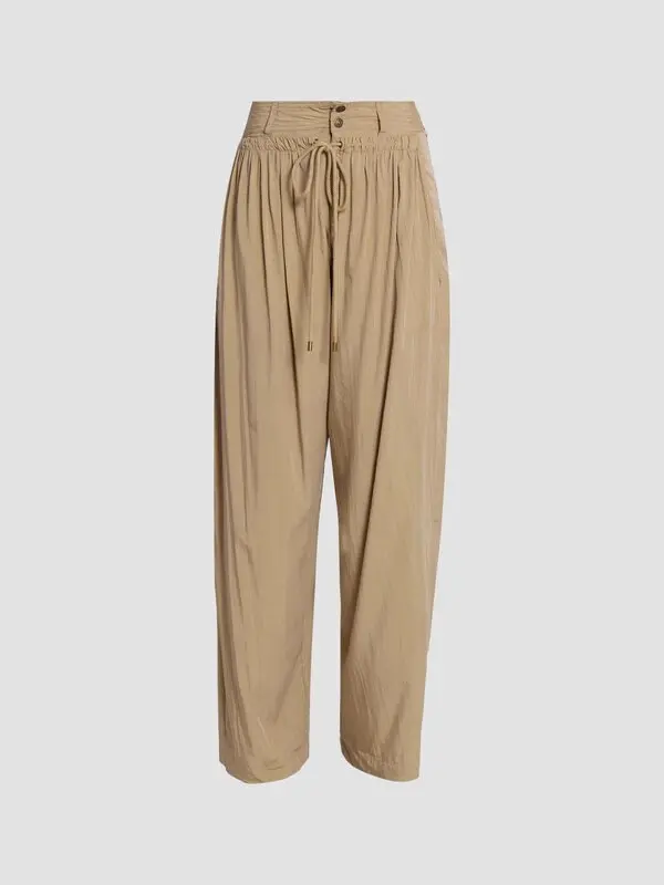 Isabel Marant Étoile Inaya Pleated Drawstring Modal-blend Pants - Khaki