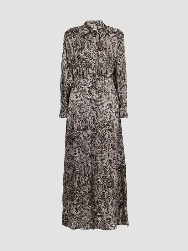 GOLDEN GOOSE Golden Floral A-line Shirtdress - Grey
