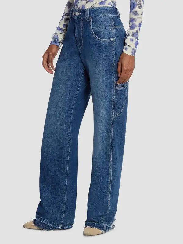 Isabel Marant Étoile Jeyda Cotton Wide-leg Jeans