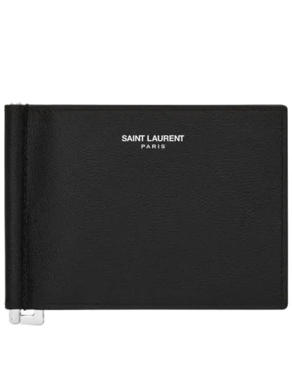 Saint Laurent Clip Wallet - Black