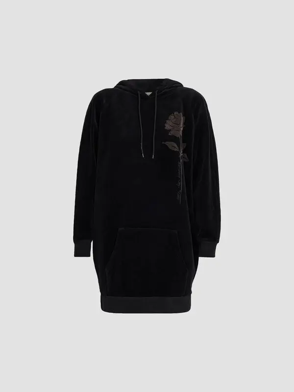 GOLDEN GOOSE Journey Velvet Hoodie Minidress