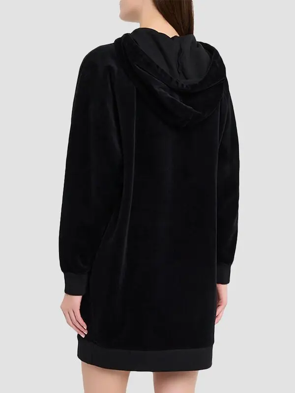 GOLDEN GOOSE Journey Velvet Hoodie Minidress