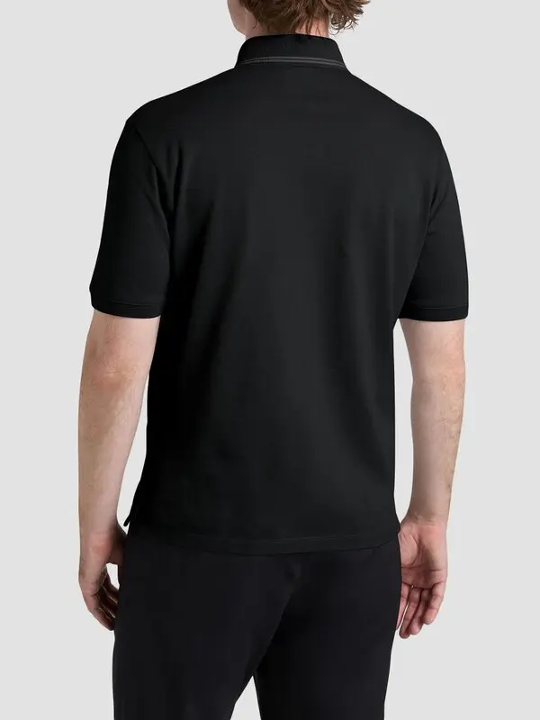 Herno Knit Cotton Polo Shirt - Blue Navy