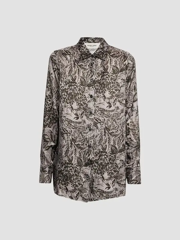 GOLDEN GOOSE Golden Floral Twill Button-front Shirt