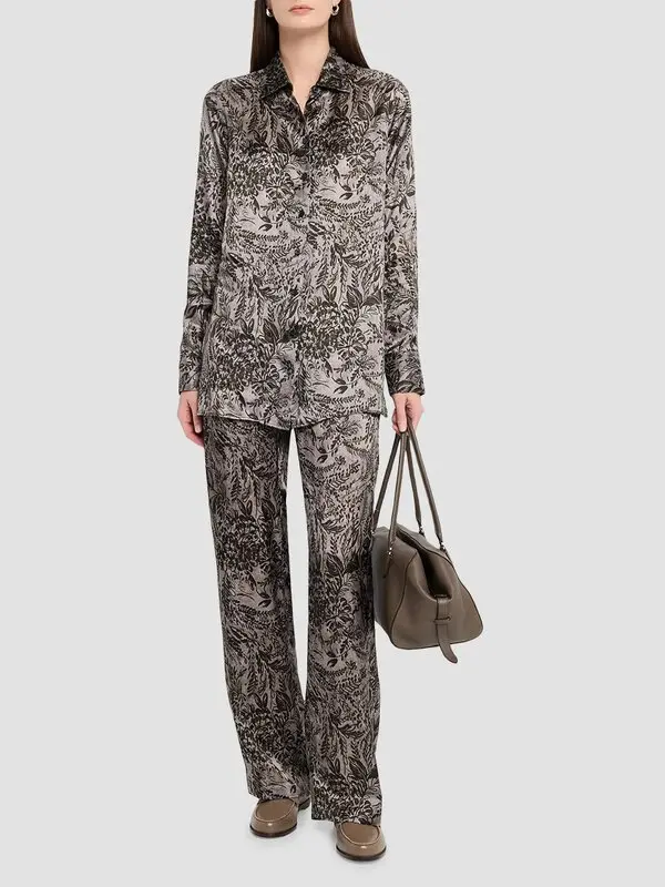 GOLDEN GOOSE Golden Floral Twill Button-front Shirt
