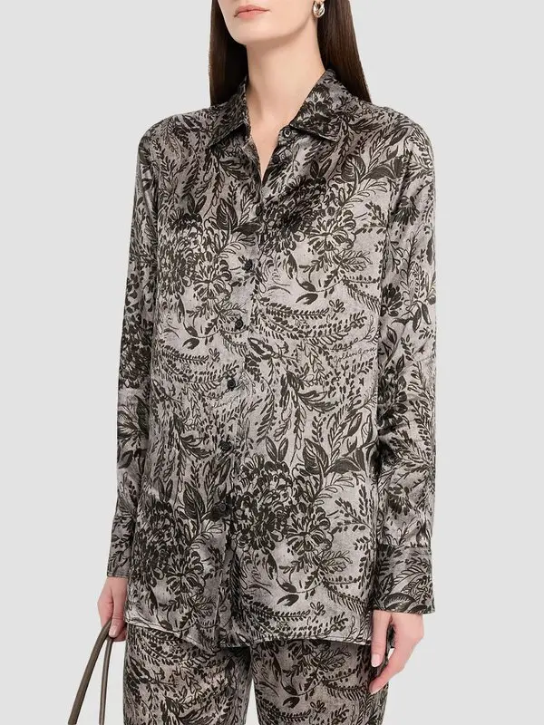 GOLDEN GOOSE Golden Floral Twill Button-front Shirt