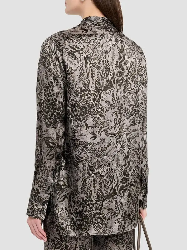 GOLDEN GOOSE Golden Floral Twill Button-front Shirt