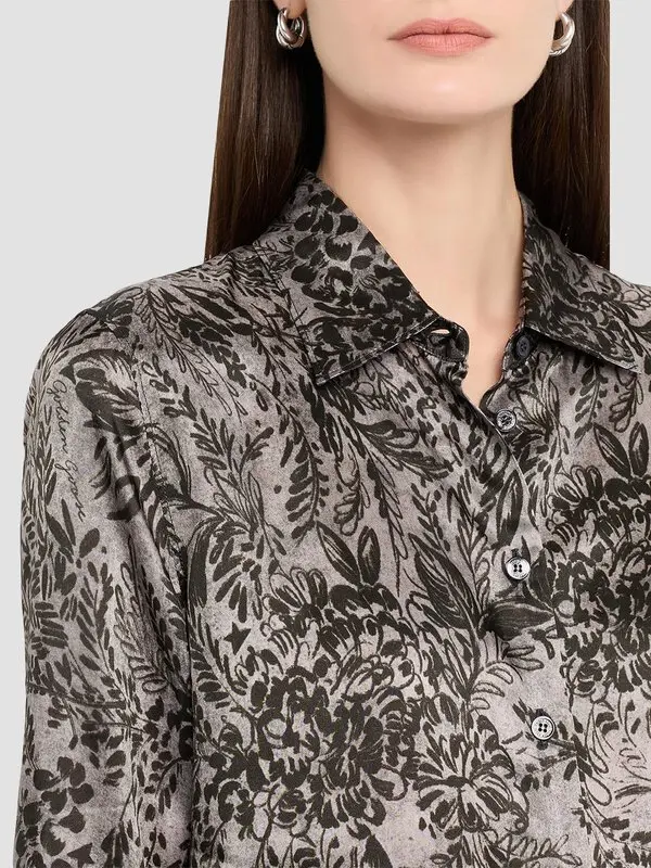 GOLDEN GOOSE Golden Floral Twill Button-front Shirt