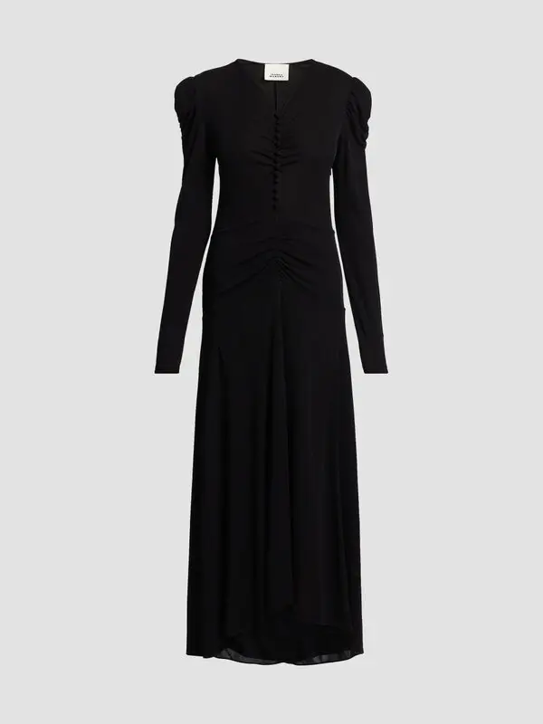 Isabel Marant Étoile Nejma Ruched Puff-sleeve Maxi Dress
