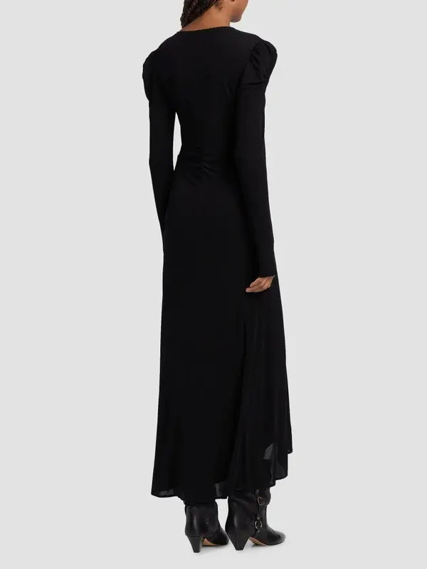 Isabel Marant Étoile Nejma Ruched Puff-sleeve Maxi Dress
