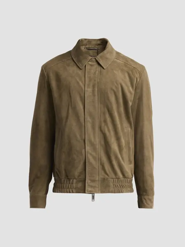 SLOWEAR Suede Bomber Jacket