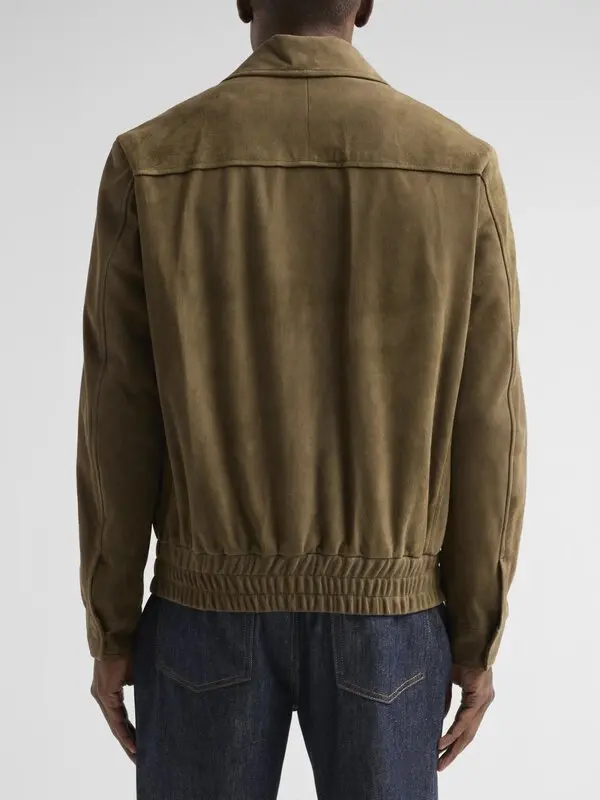 SLOWEAR Suede Bomber Jacket