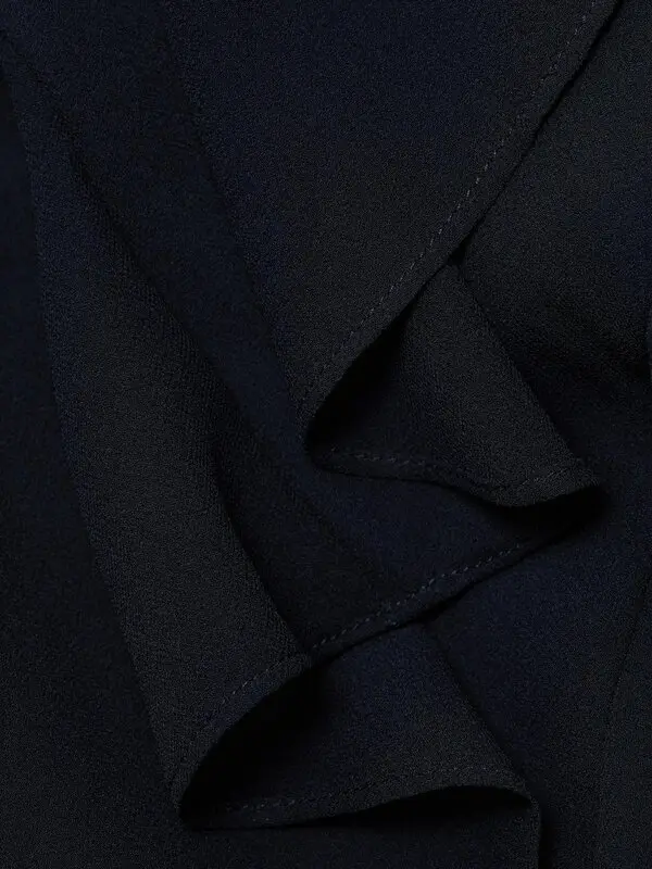 Cinq À Sept Tatum Tiered Ruffled Chiffon Midi-dress - Navy