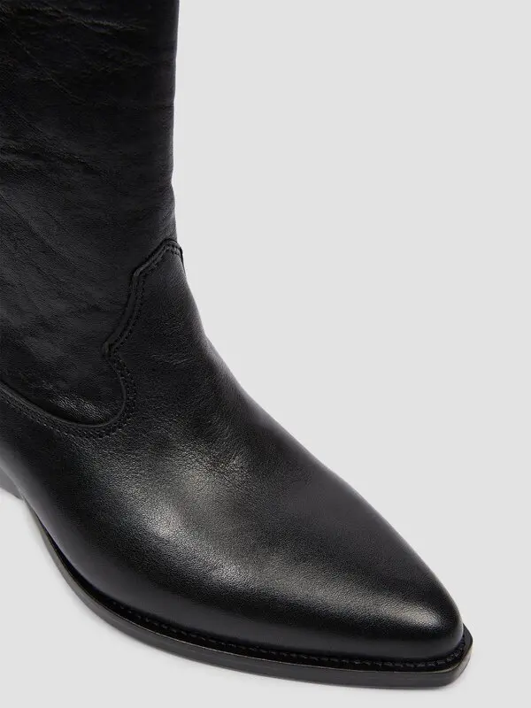 Isabel Marant Étoile Duerto Leather Cowboy Boots - Black