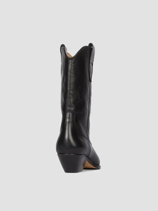 Isabel Marant Étoile Duerto Leather Cowboy Boots - Black