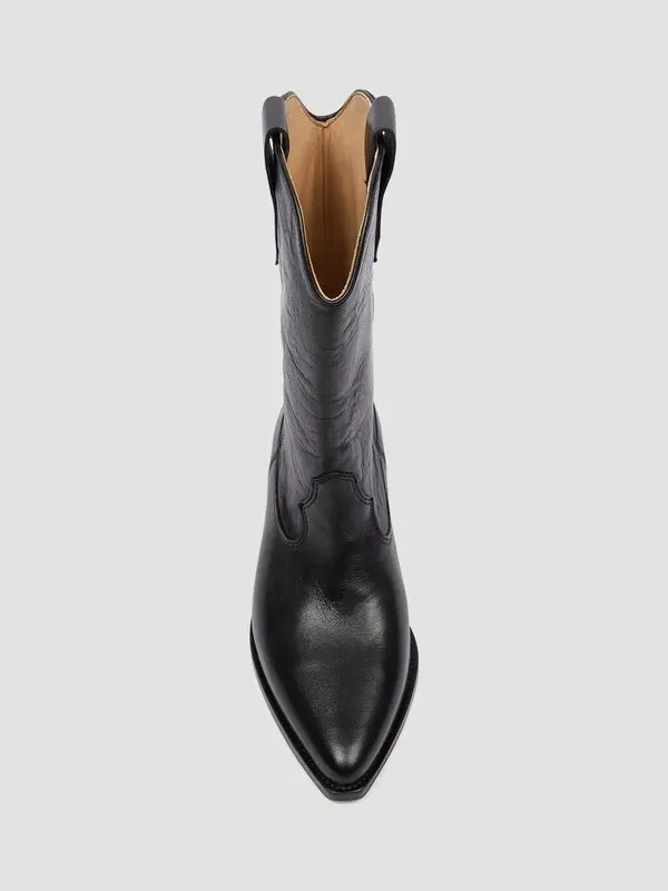 Isabel Marant Étoile Duerto Leather Cowboy Boots - Black