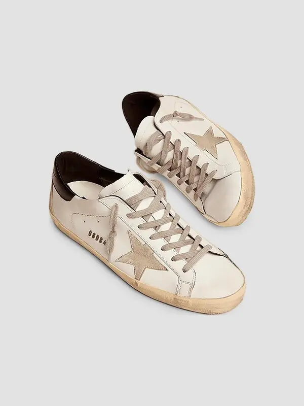GOLDEN GOOSE Super Star Logo Leather Low-top Sneakers