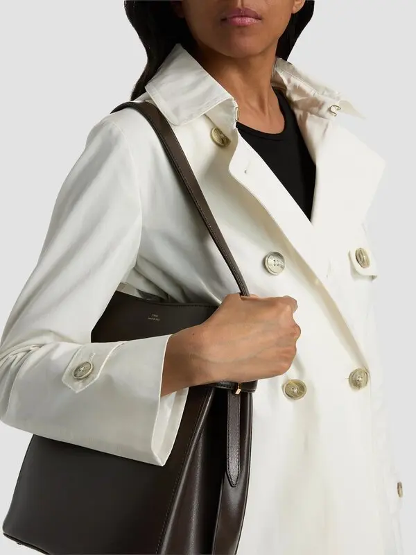 Herno Hooded Cotton Short Trench Coat - White