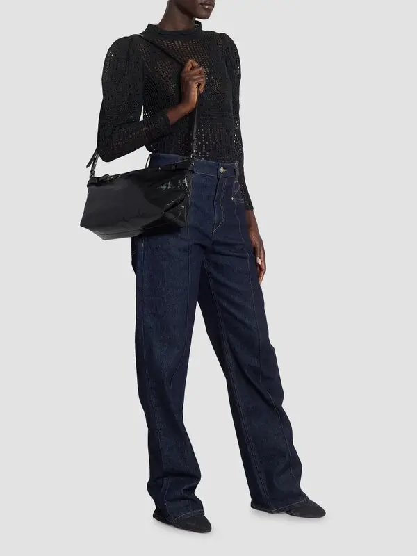 Isabel Marant Étoile Winna Day Leather Shoulder Bag - Black