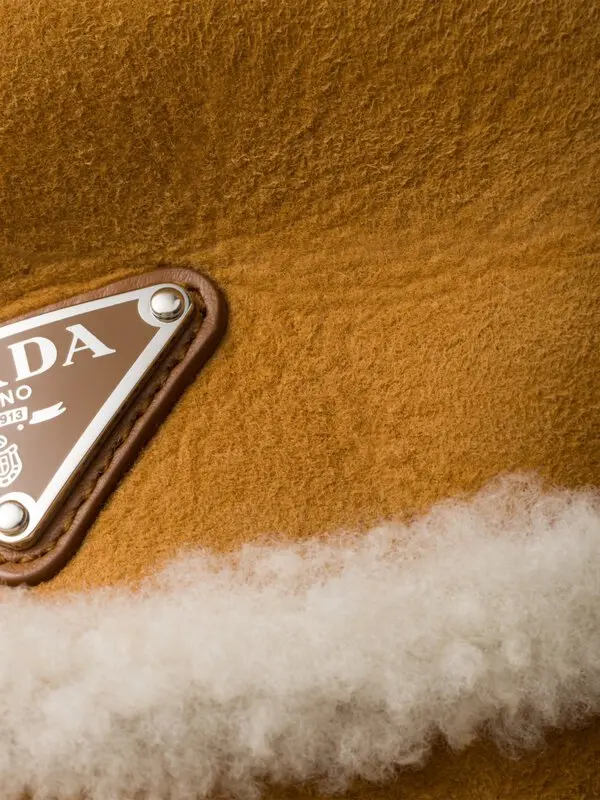 Prada Suede Shearling Bucket Hat