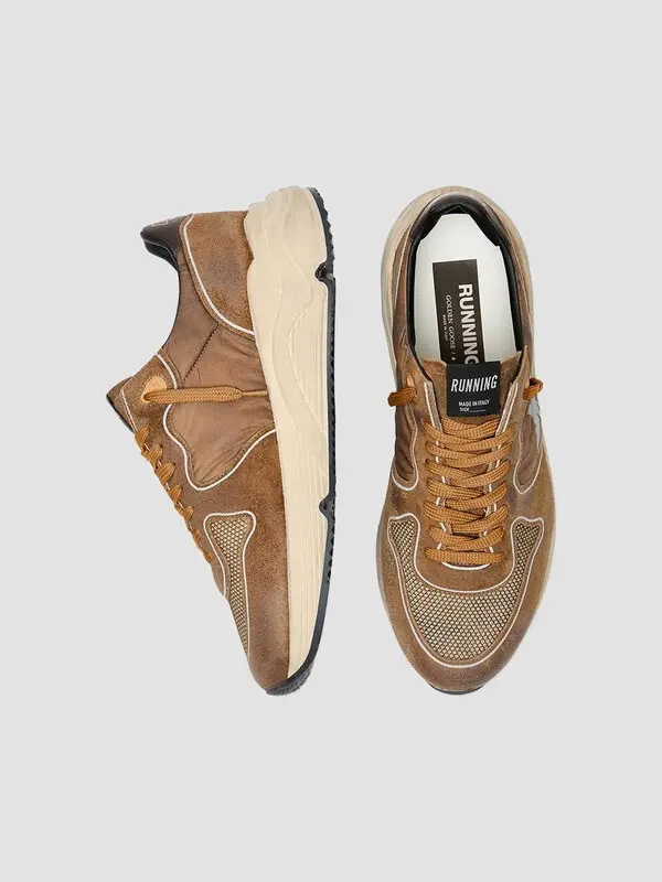 GOLDEN GOOSE Running Sole Suede & Mesh Low-top Sneakers