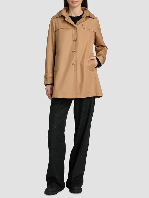 Herno Logo-trim Short Trench Coat