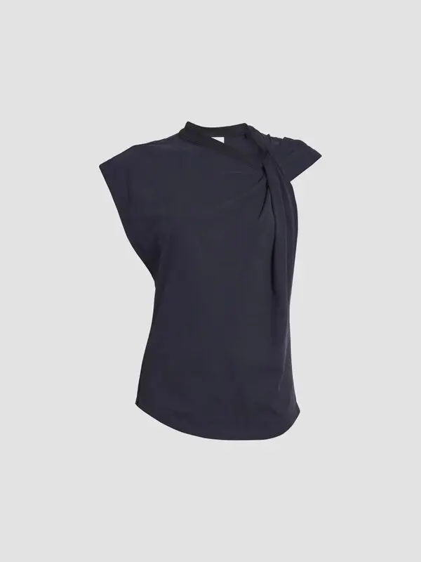 Isabel Marant Étoile Nayda Cotton Twist-shoulder Top