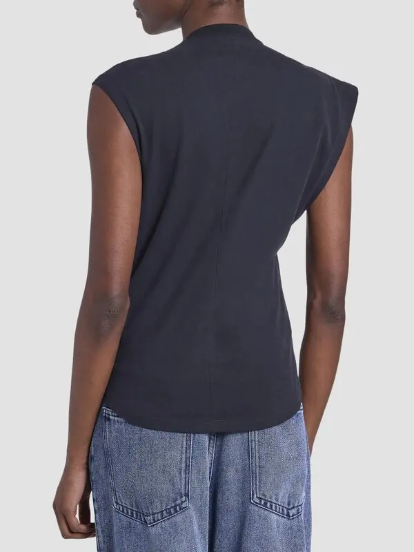 Isabel Marant Étoile Nayda Cotton Twist-shoulder Top