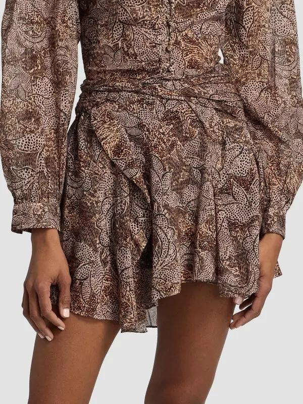 Isabel Marant Étoile Camia Animal-print Cotton Miniskirt