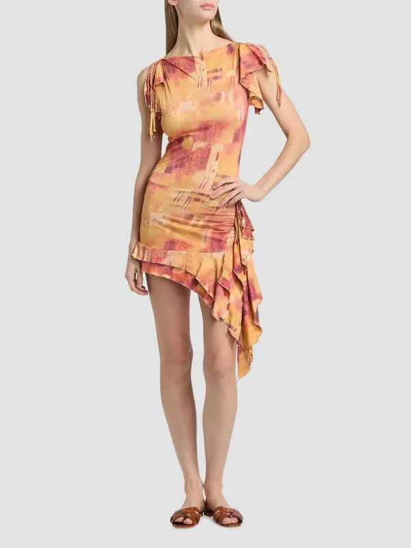 Isabel Marant Étoile Janick Printed Asymmetric Minidress