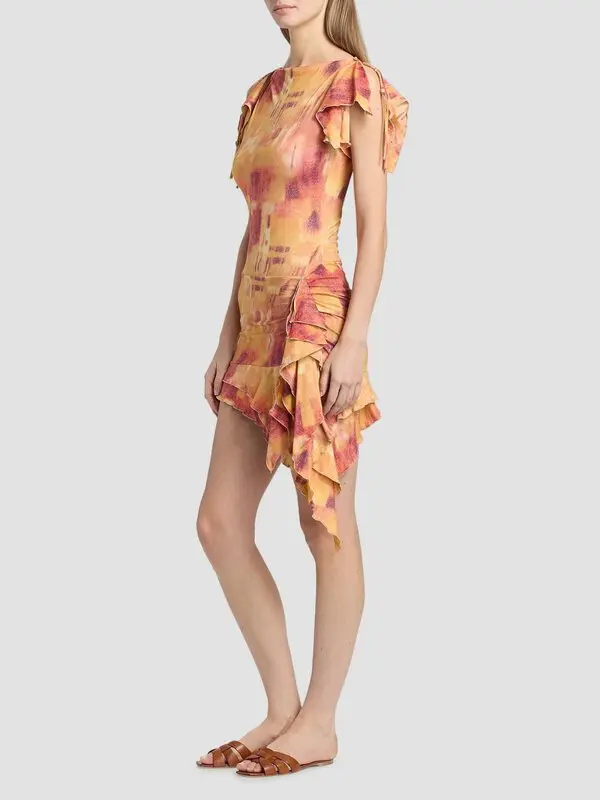 Isabel Marant Étoile Janick Printed Asymmetric Minidress