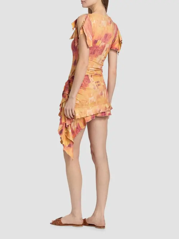 Isabel Marant Étoile Janick Printed Asymmetric Minidress
