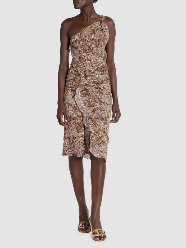 Isabel Marant Étoile Charlota Floral One-shoulder Knee-length Dress