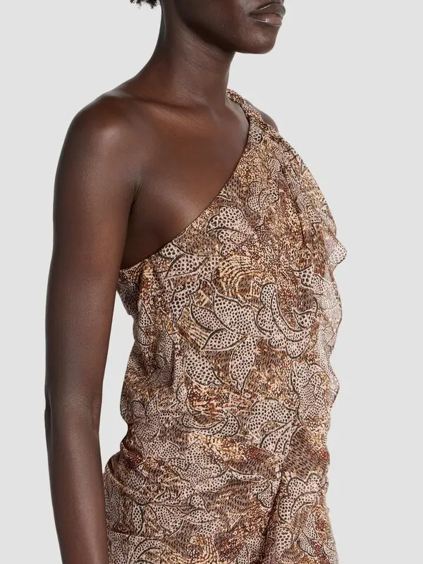 Isabel Marant Étoile Charlota Floral One-shoulder Knee-length Dress