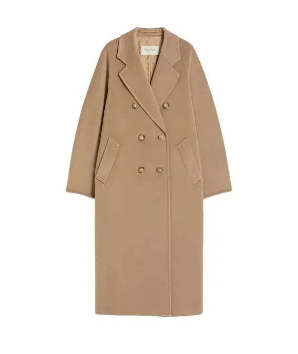 Max Mara 101801 Icon Madame Wool Cashmere Double-breasted Coat - Camel
