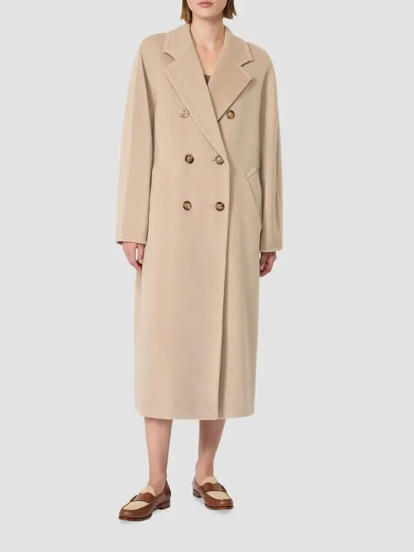 Max Mara Icon Madame Wool Cashmere Double-breasted Coat - Sand